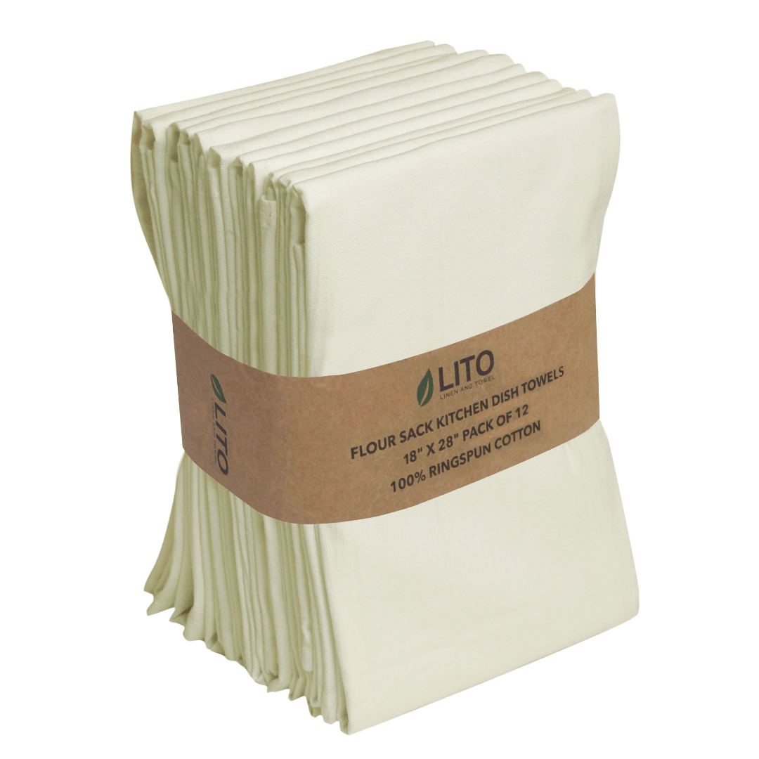 Premium Flour Sack Towels-18"x28"-Pack of 12 — LinenandTowel